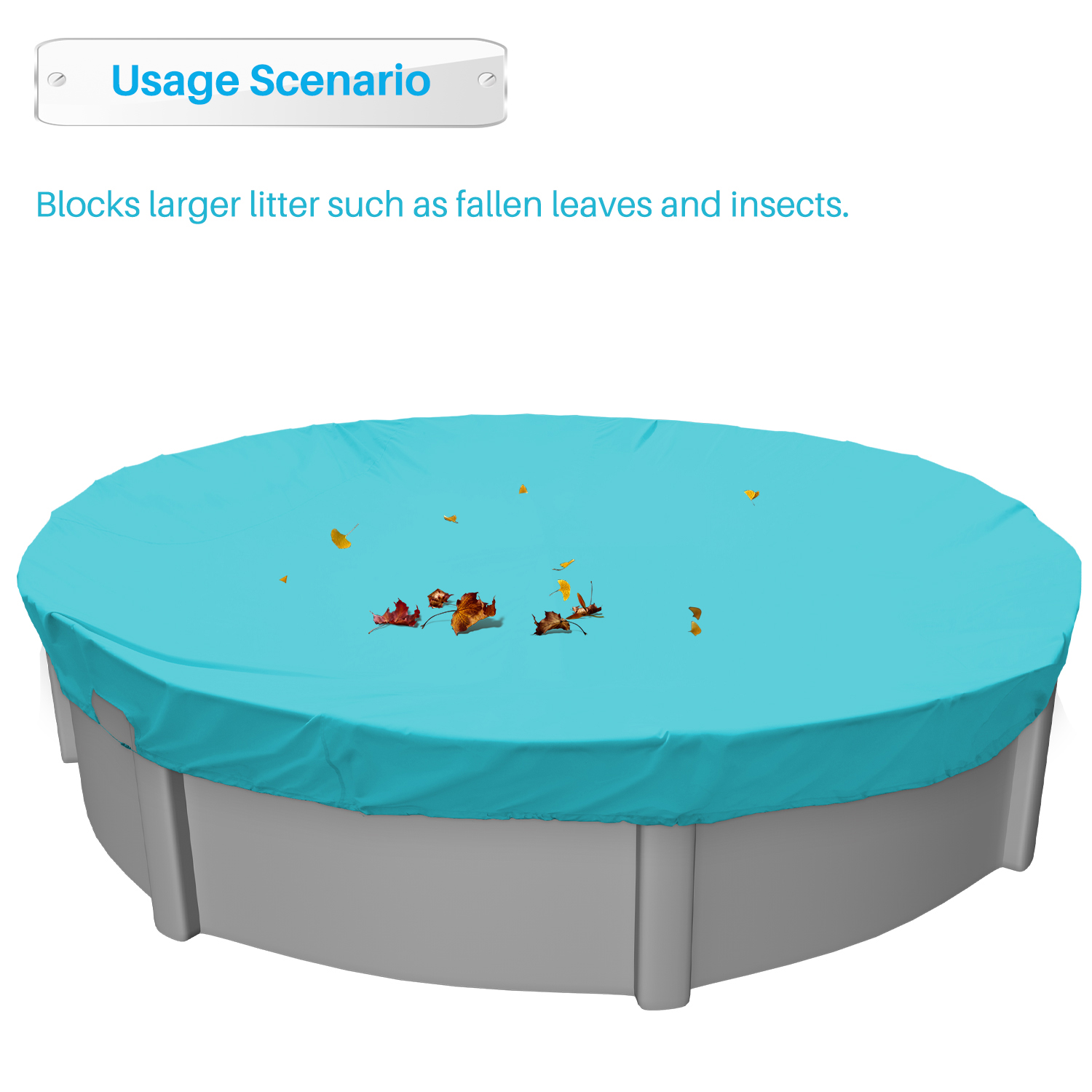 Round Pool Cover Above Ground Swimming Pool Cover Waterproof PVC | eBay